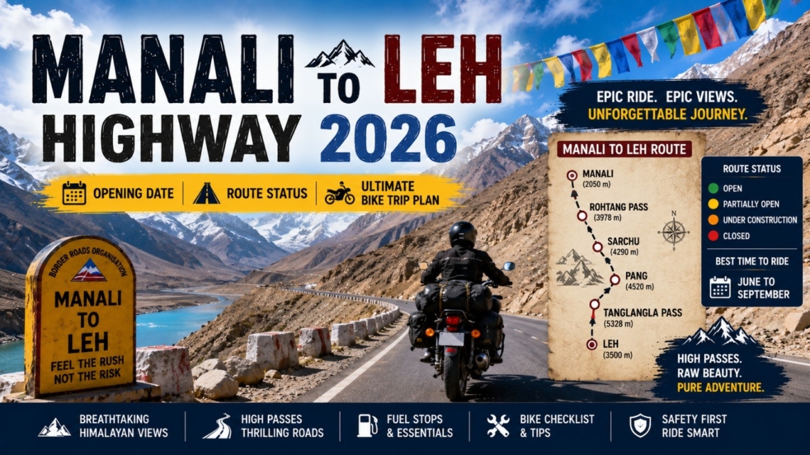 Manali to Leh Highway 2026: Opening Date, Route Status & Ultimate Bike ...